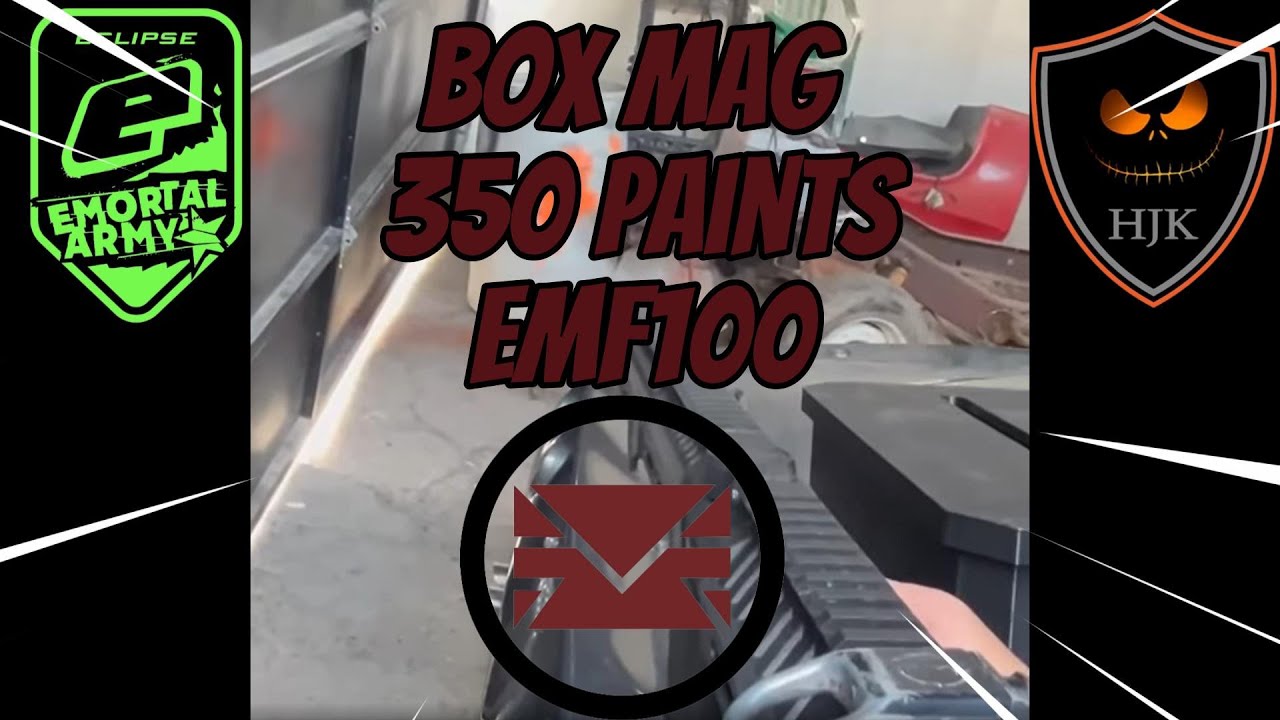 BOX MAG EMF100 350 SHOOTS MAGFED PAINTBALL 3D HUGO JACK - YouTube