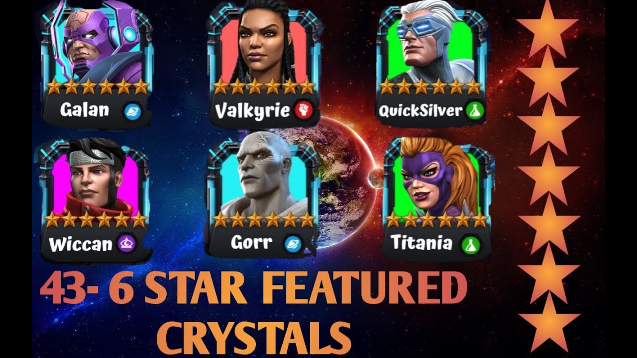 Mcoc. 43!!! 6 Star Featured Crystal Opening - YouTube