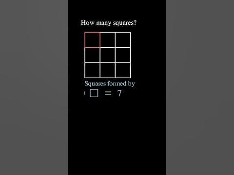 Counting squares systematically in the given figure to ensure not missing and repeating - YouTube