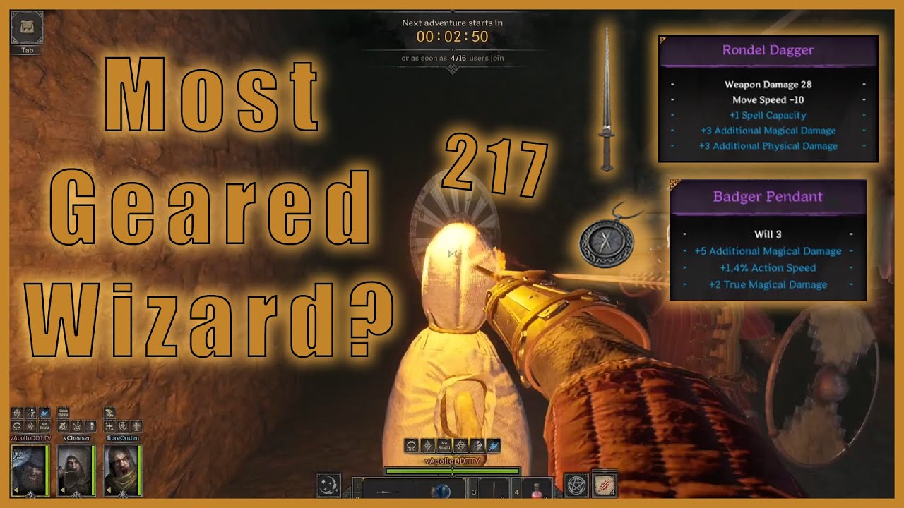 Rank 1 Wizard Highlights #8 | Playtest #4 | Dark and Darker - YouTube