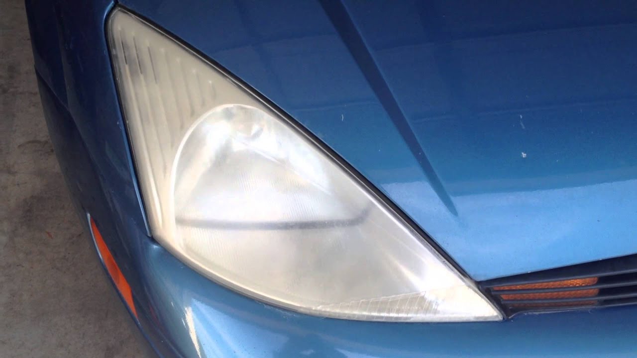 How to remove hazing from car headlights lenses - YouTube