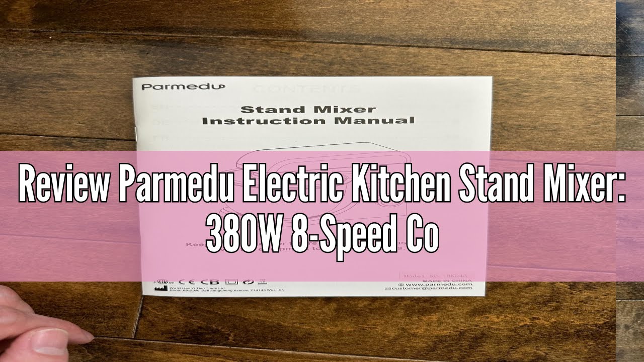 Review Parmedu Electric Kitchen Stand Mixer: 380W 8-Speed Compact Tilt ...