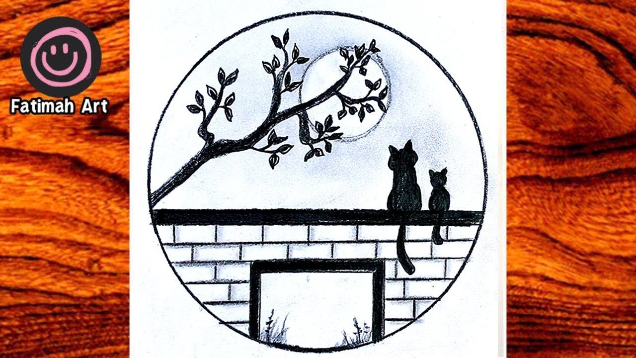How to Draw a Magical Cat Scene in Just 6 Minutes? - YouTube