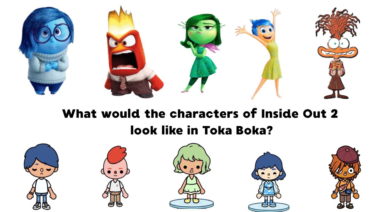 The characters from Inside out 2 came shopping at the mall in Toca Boca ...