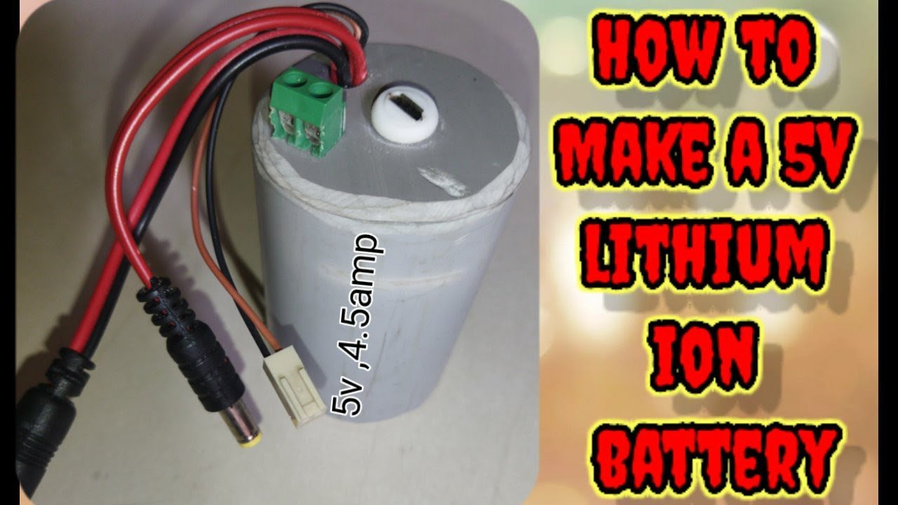 How to make a 5v lithium-ion Battery at home |4.5 amp battery pack |1s ...