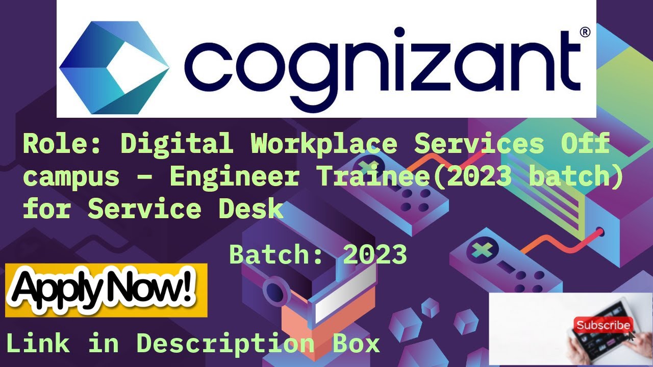 Cognizant Hiring | Engineer Trainee | 2023 batch | Application Process ...