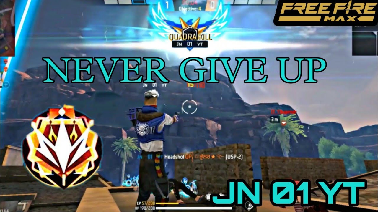 USP QUADRA KILL FREE FIRE MAX IMPOSSIBLE RANK PUSH @JN01YT #freefire # ...