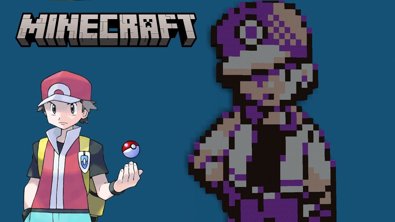 Minecraft Red Pokemon Pixel Art Tutorial - YouTube
