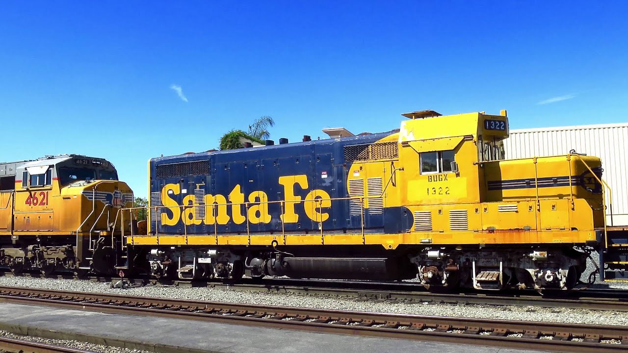Union Pacific Guadalupe Turn with Santa Fe GP7u, Amtrak & Metrolink ...