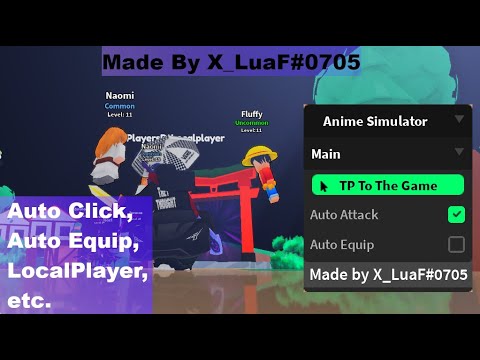 Anime Simulator Script | Auto Click, Auto Equip, LocalPlayer, etc ...