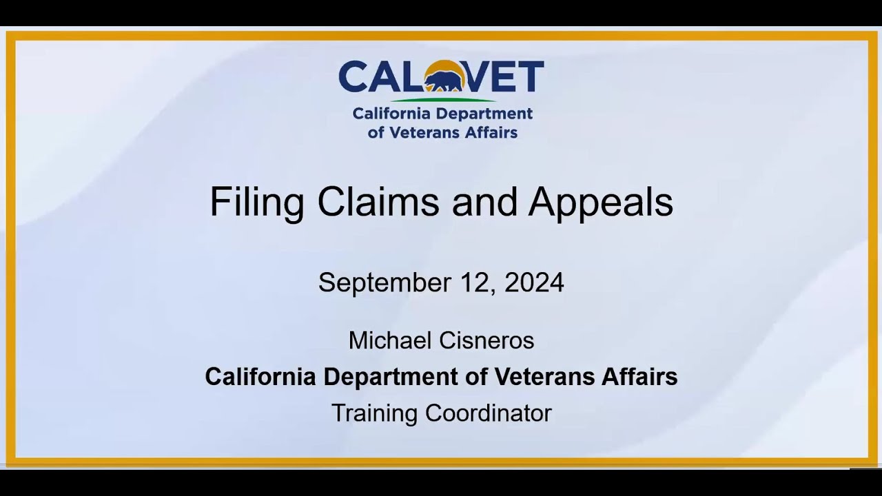 CalTAP | Filing Claims and Appeals | 09-12-2024 - YouTube