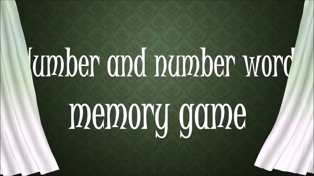 Memory Game | Memory Game-to memorise the number and its number words ...