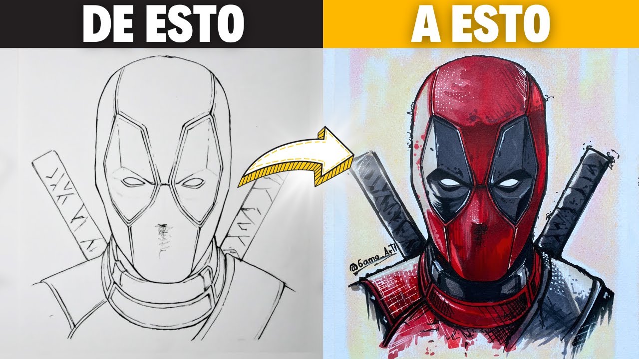 Como Dibujar a DEADPOOL Paso a Paso | Gamo Art - YouTube