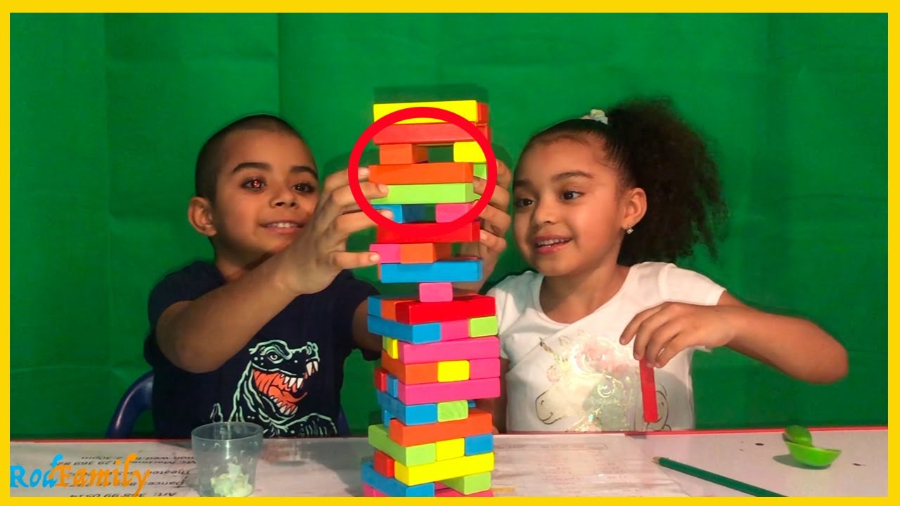 JENGA like Wooden Tumbling Tower Family fun game for kids CRAZY ...