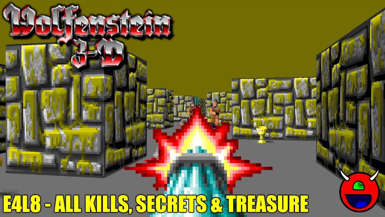 Wolfenstein 3D (ECWolf) - E4L8 - 100% No Commentary - YouTube
