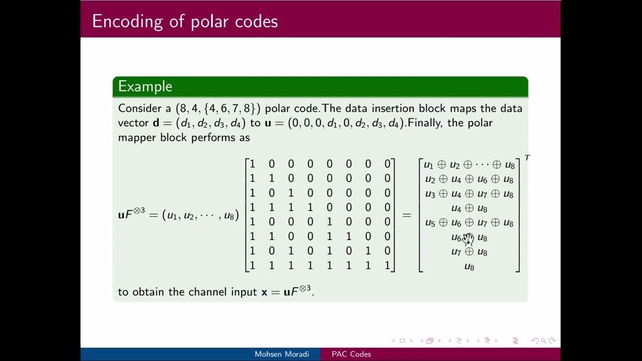 Lecture 1, Polarization-Adjusted Convolutional (PAC) Codes: Polar Codes Review - YouTube