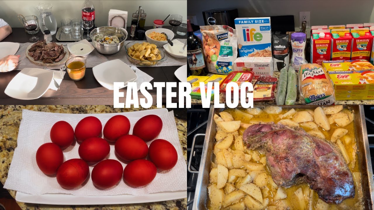 VLOG ΤΟ ΠΑΣΧΑ ΜΑΣ ΠΡΟΕΤΟΙΜΑΣΙΕΣ ΜΑΓΕΙΡΕΜΑΤΑ SUPERMARKET HAUL - YouTube