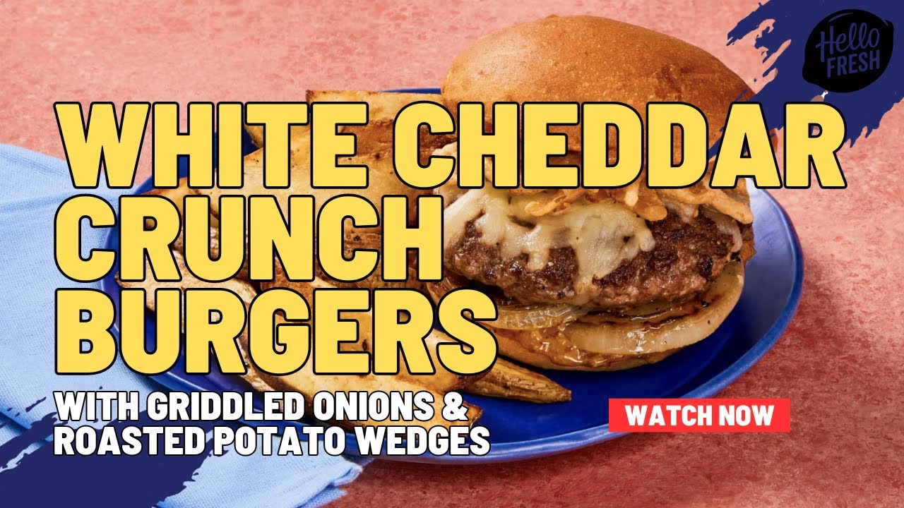 HelloFresh White Cheddar Crunch Burger Recipe 🍔 *ASMR Cooking* - YouTube