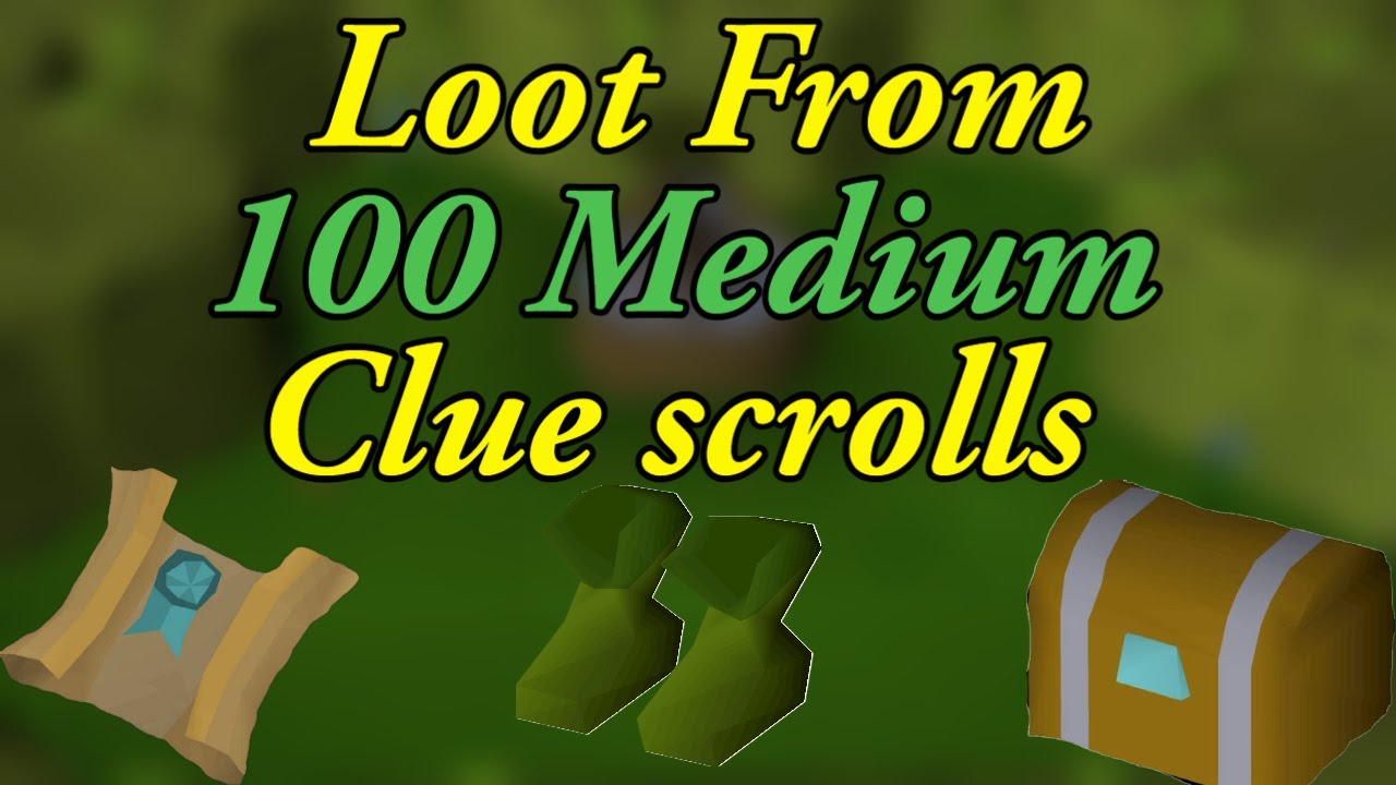 Loot From 100 Medium Clue Scrolls OSRS - YouTube