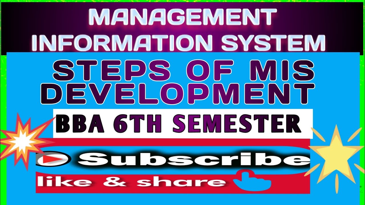 STEPS OF MIS DEVELOPMENT - YouTube