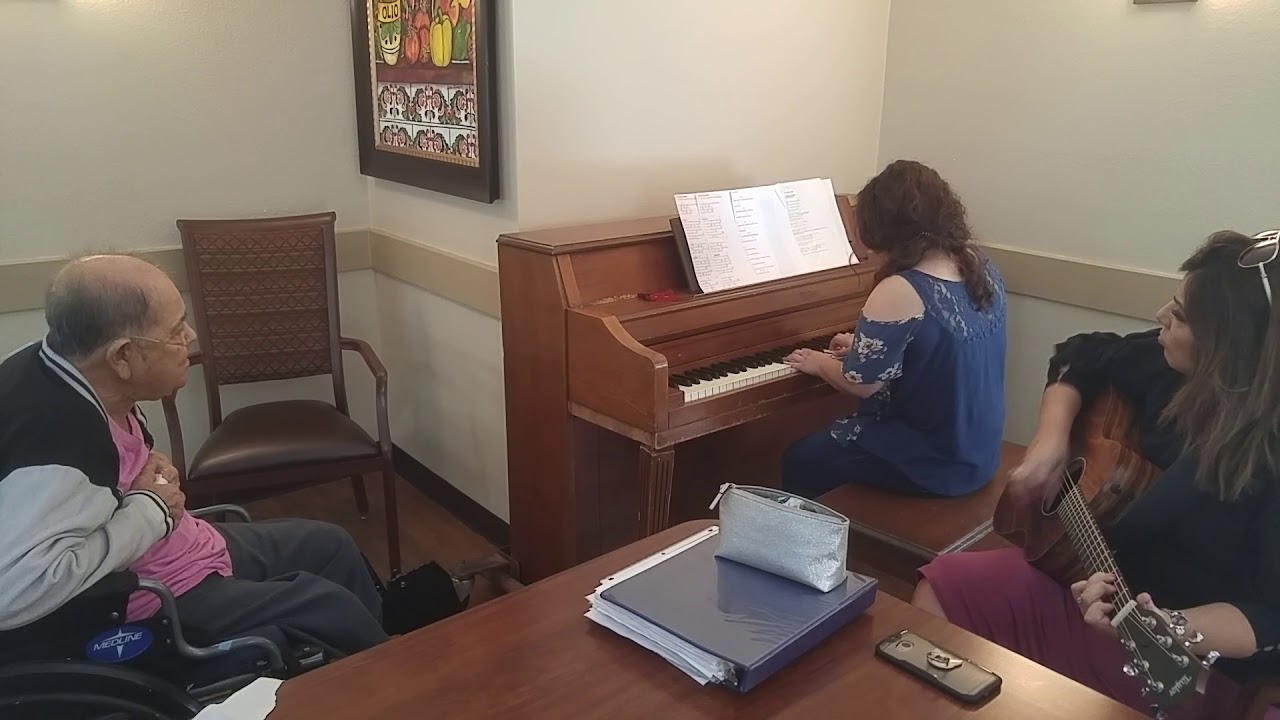 Revelation Song Leanette & Kristen playing for grandpa Lopez - YouTube
