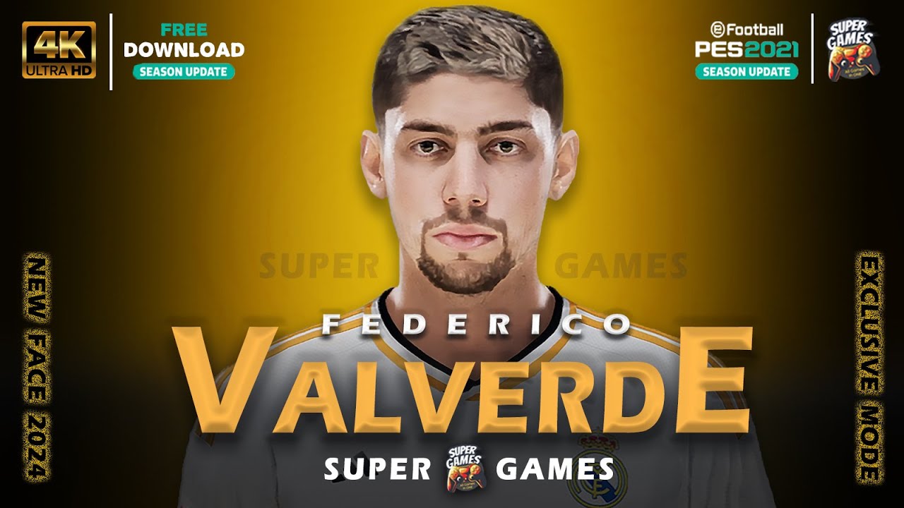 Valverde | New Face | PES 2021 ⚽ أحدث وجه فالفيردى لاعب ريال مدريد بيس ...