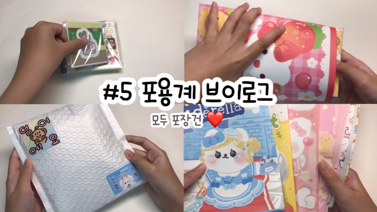 🍂 5 포용계 브이로그 🍁 포용계 브이로그 포장 용품 인스 떡메 도무송 랩핑지 씰스 아리 🐥
