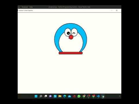 Creating Doraemon using Python Turtle Graphics 🔥🔥 ||#shorts #programming #python #coding - YouTube