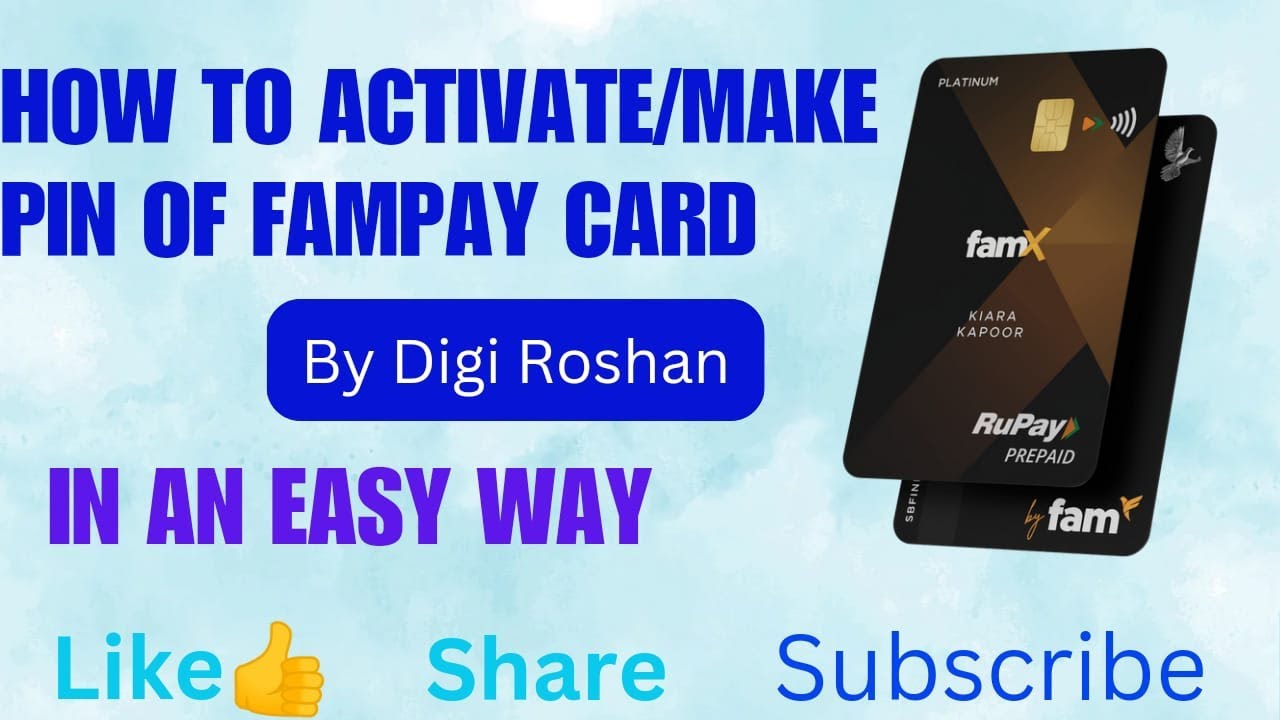 Set fampay card pin 2024 🥳 how to activate fampay card #fampay # ...