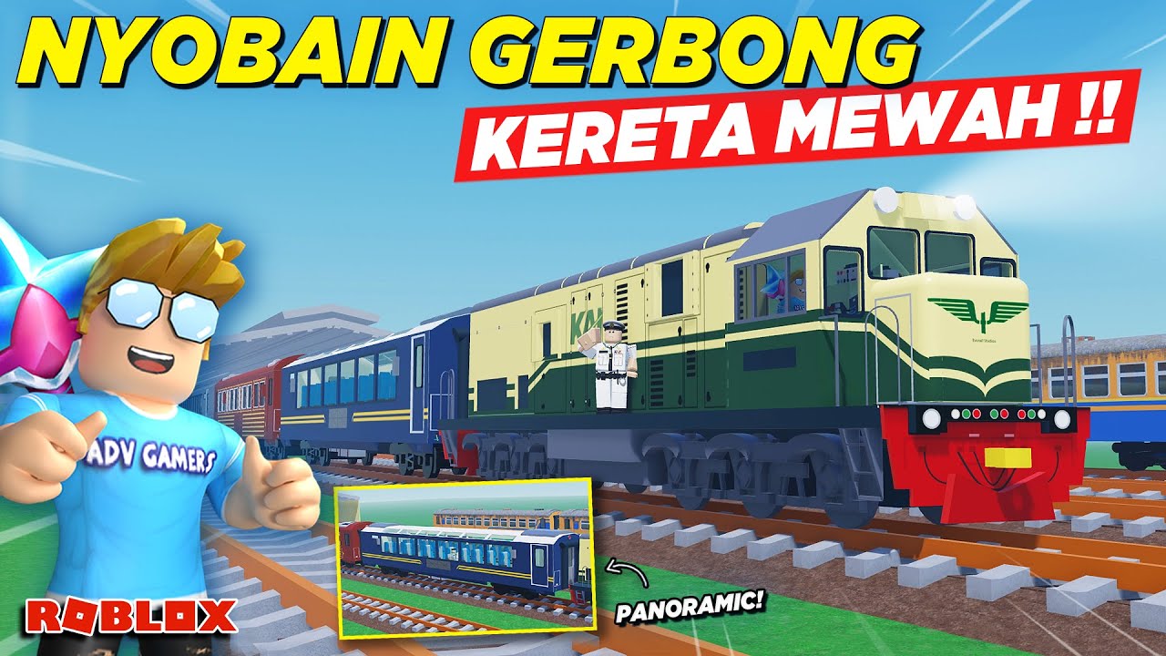 NYOBAIN GERBONG KERETA API SPESIAL PANORAMIC TERMEWAH !! ROLEPLAY GAME ...