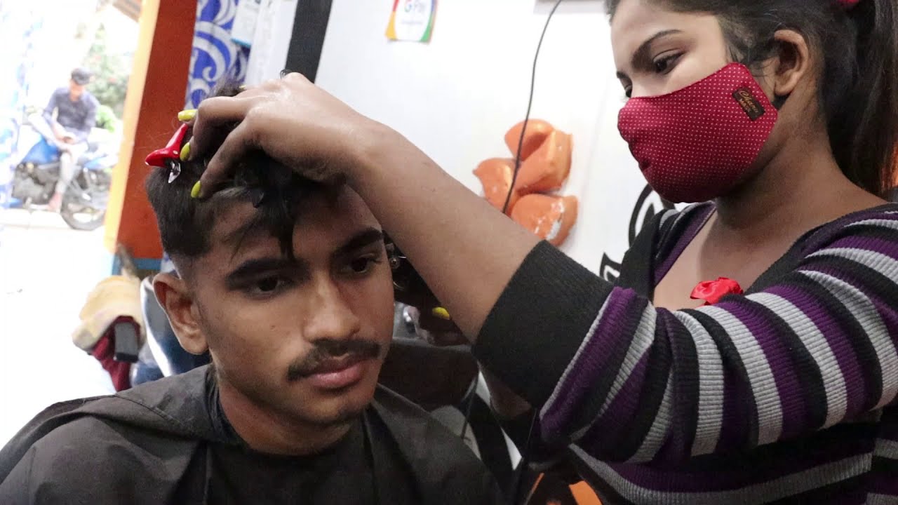 army cut by FEMALE HAIR DRESSER/long hair to short hair - YouTube
