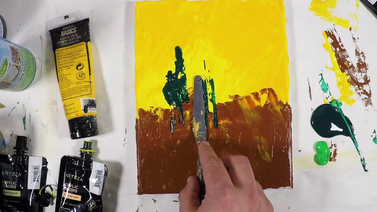 Abstract Expressionism Techniques | Acrylic | Nature | #020 - YouTube