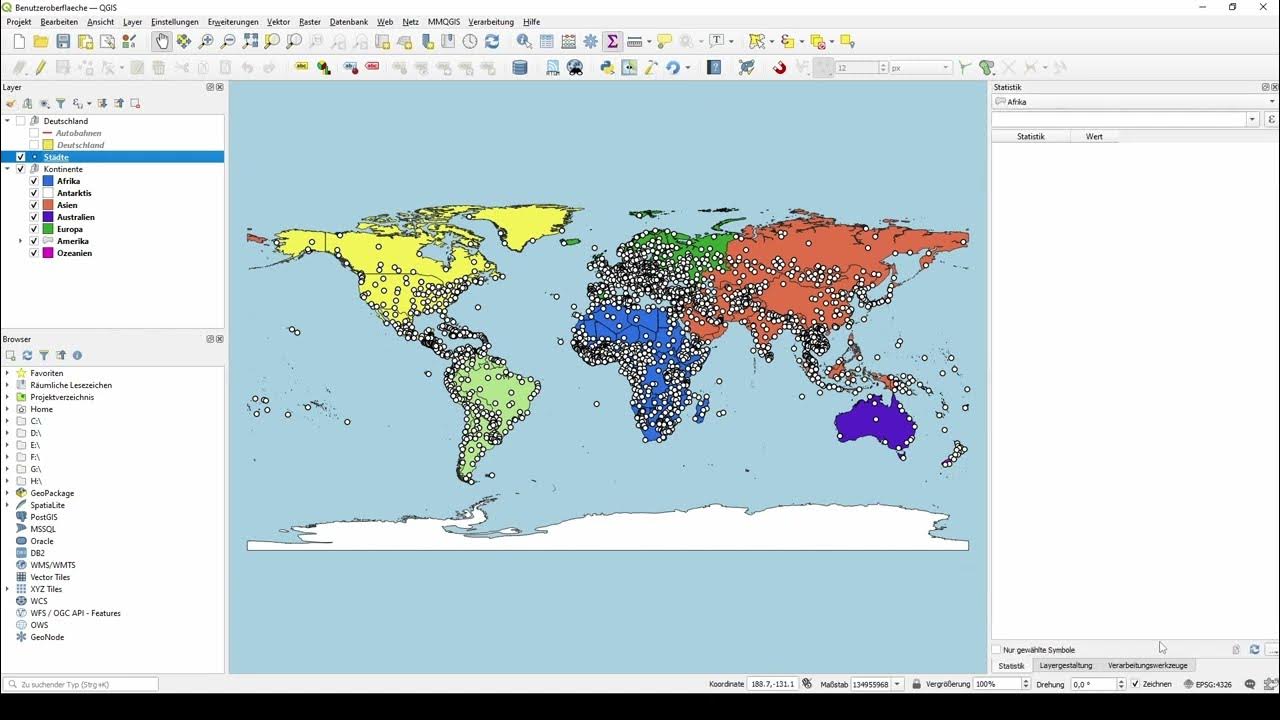 QGIS 3.16 Benutzeroberfläche - Das Statistikfenster | QGIS 3 Tutorial ...