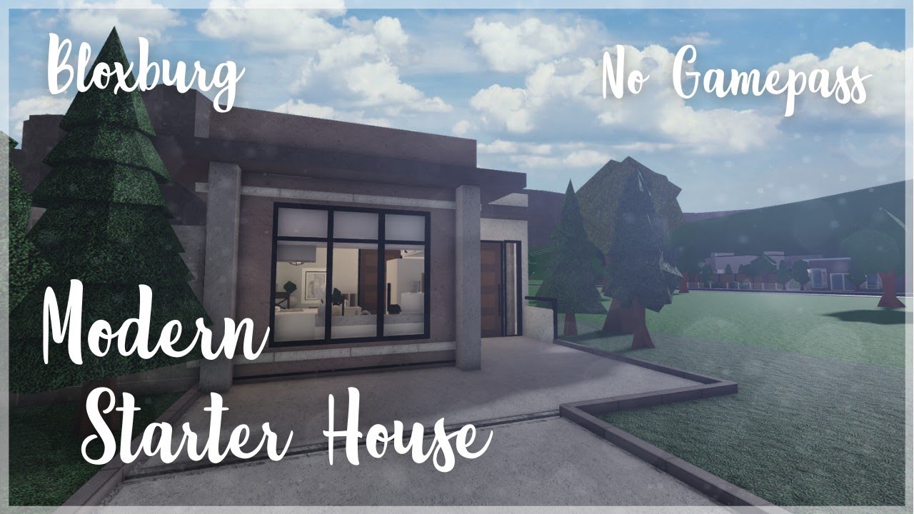 Roblox Bloxburg: No Gamepass Modern Starter House + Tour - February 19 ...