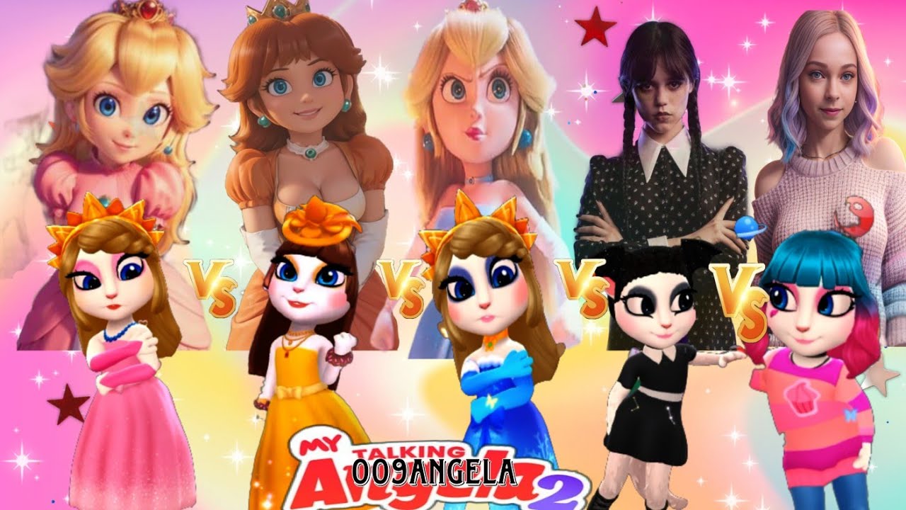 My Talking Angela 2|Angela 2 New Gameplay|All Princess From Mario Peach ...