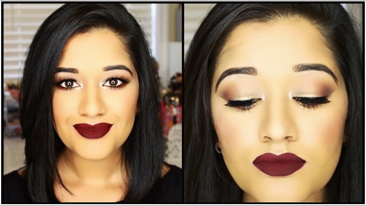 Bold/Vampy Fall Makeup Tutorial! Using Morphe 35O palette. - YouTube