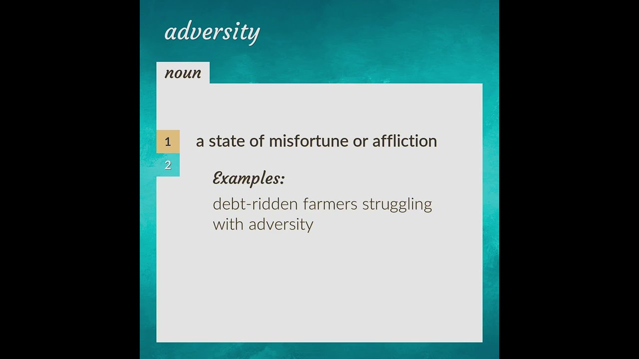 What does adversity mean store