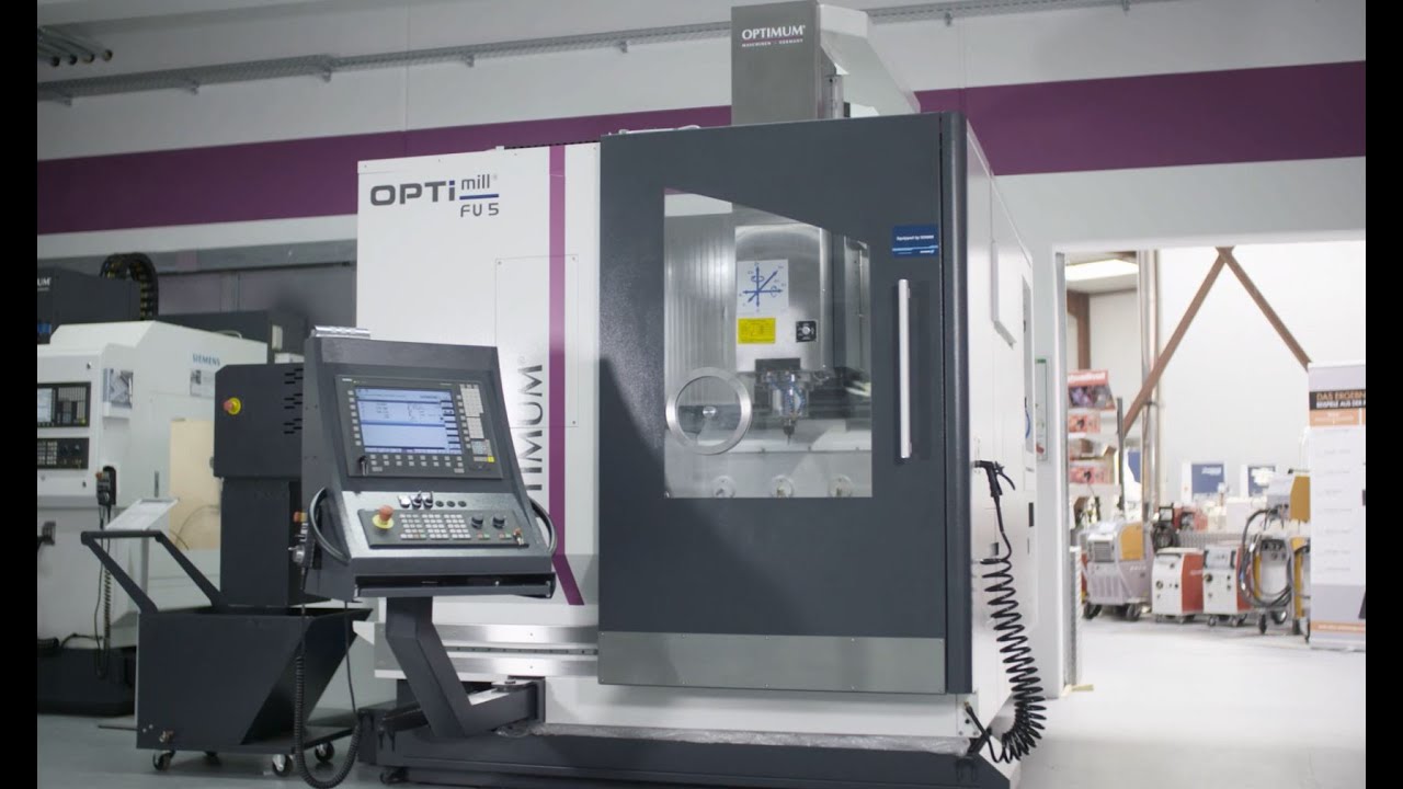 OPTIMUM - OPTImill FU 5-600 HSC Premium CNC-Fräsmaschine - YouTube