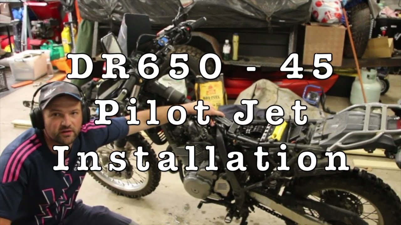 Sukuki DR650 - Pilot Jet (45) Installation - YouTube