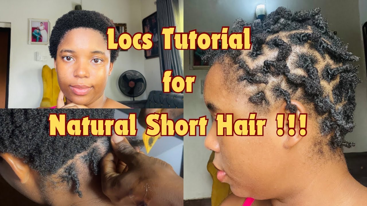 How To Make Dreadlocks on Natural Short Hair|Starter Locs Tutorial ...