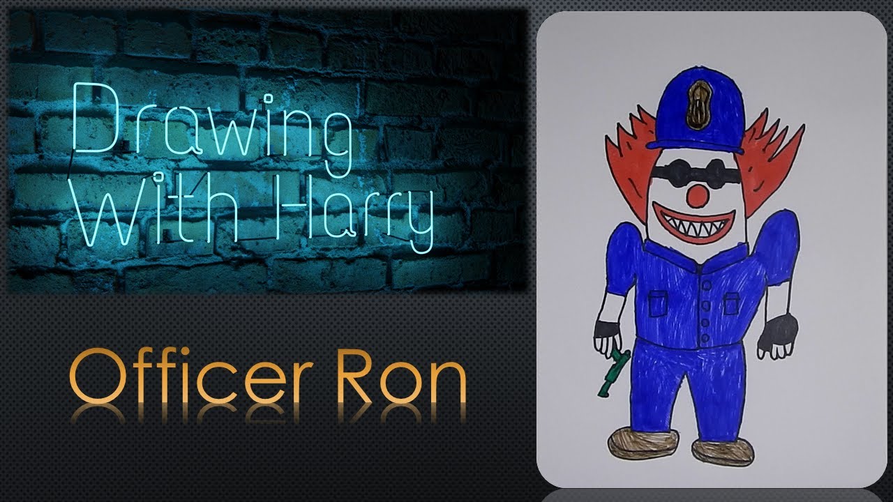 How to draw Officer Ron | Roblox Ronald - YouTube