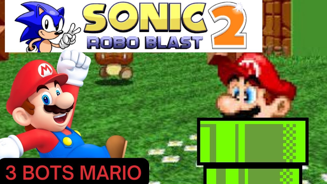 SONIC ROBO BLAST 2 GAMEPLAY • 1 player 4 bots + mods #srb2 #mario - YouTube
