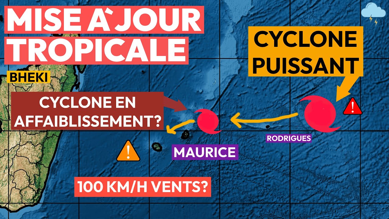Le puissant cyclone Bheki se dirige vers l'île Maurice et la Réunion ...