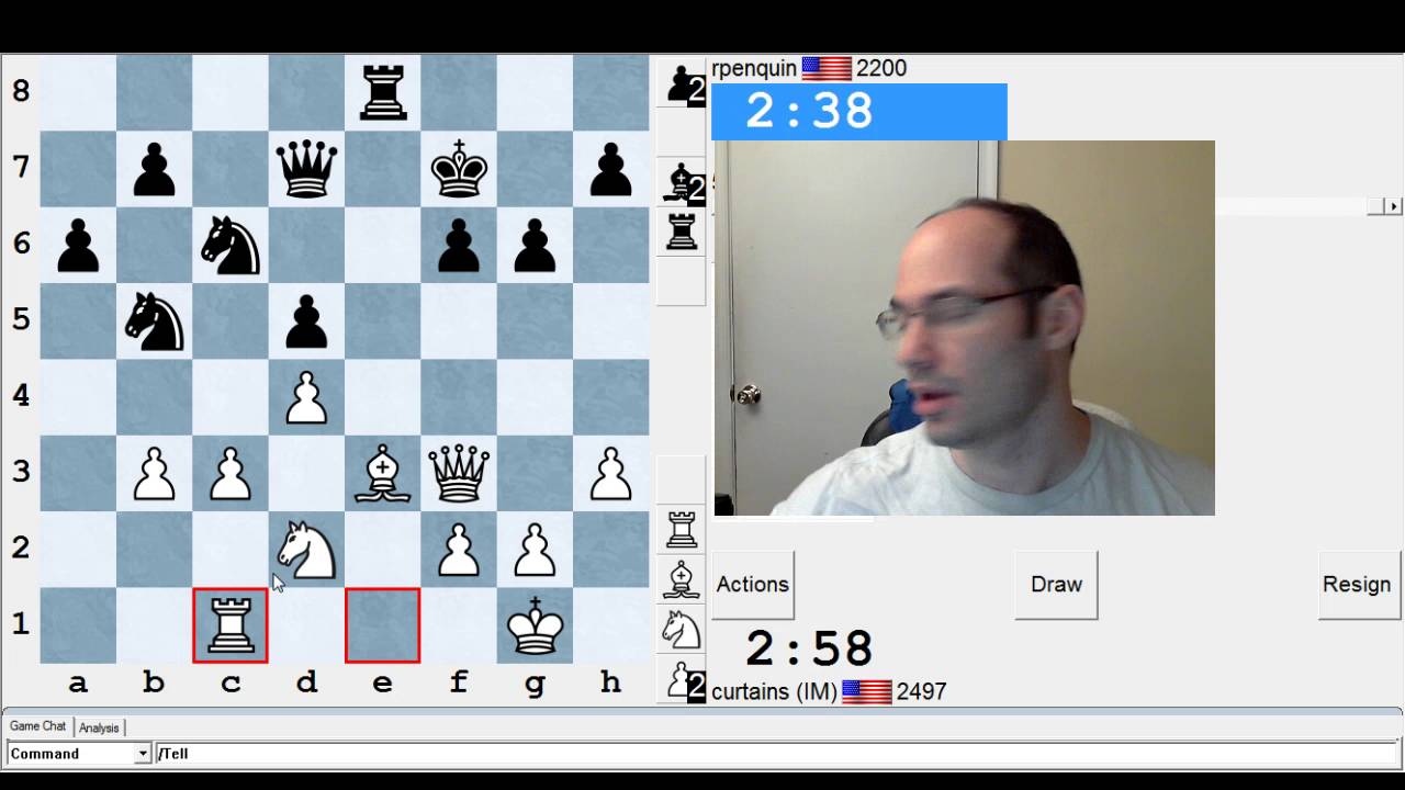 5 minute chess #612: IM Greg Shahade vs rpenquin - YouTube