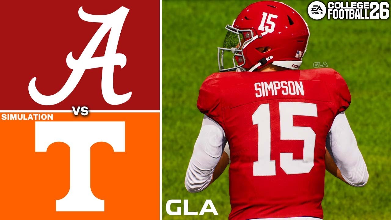 Alabama vs. Tennessee Simulation | CFB 26 PS5 Gameplay - YouTube