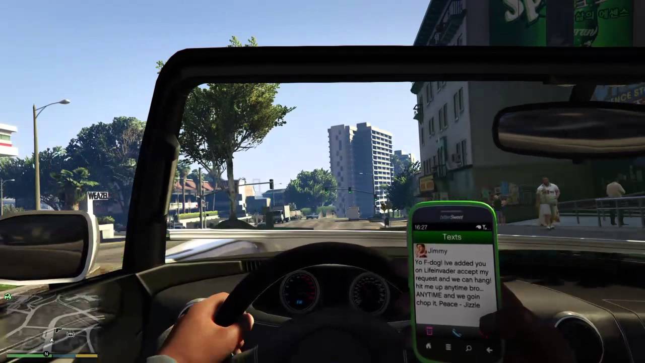GTA 5 Texting and Driving - YouTube