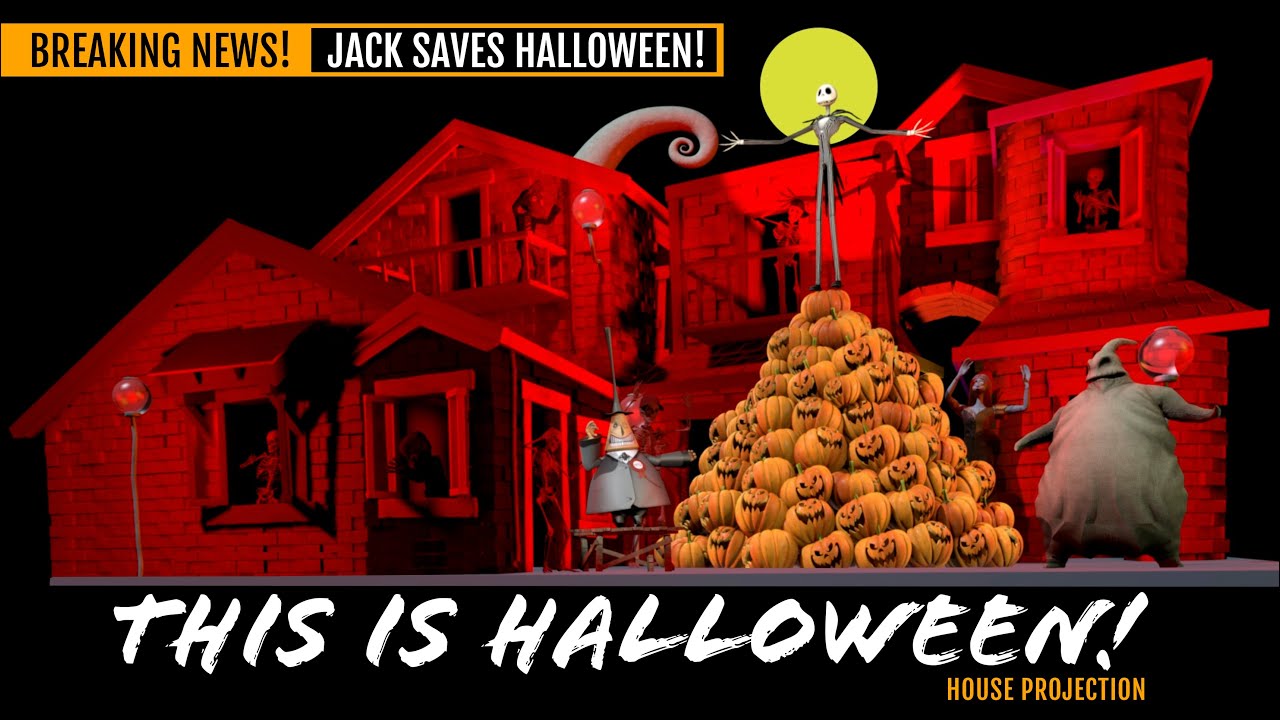 Halloween House Projection Mapping 2023 - This Is Halloween - YouTube
