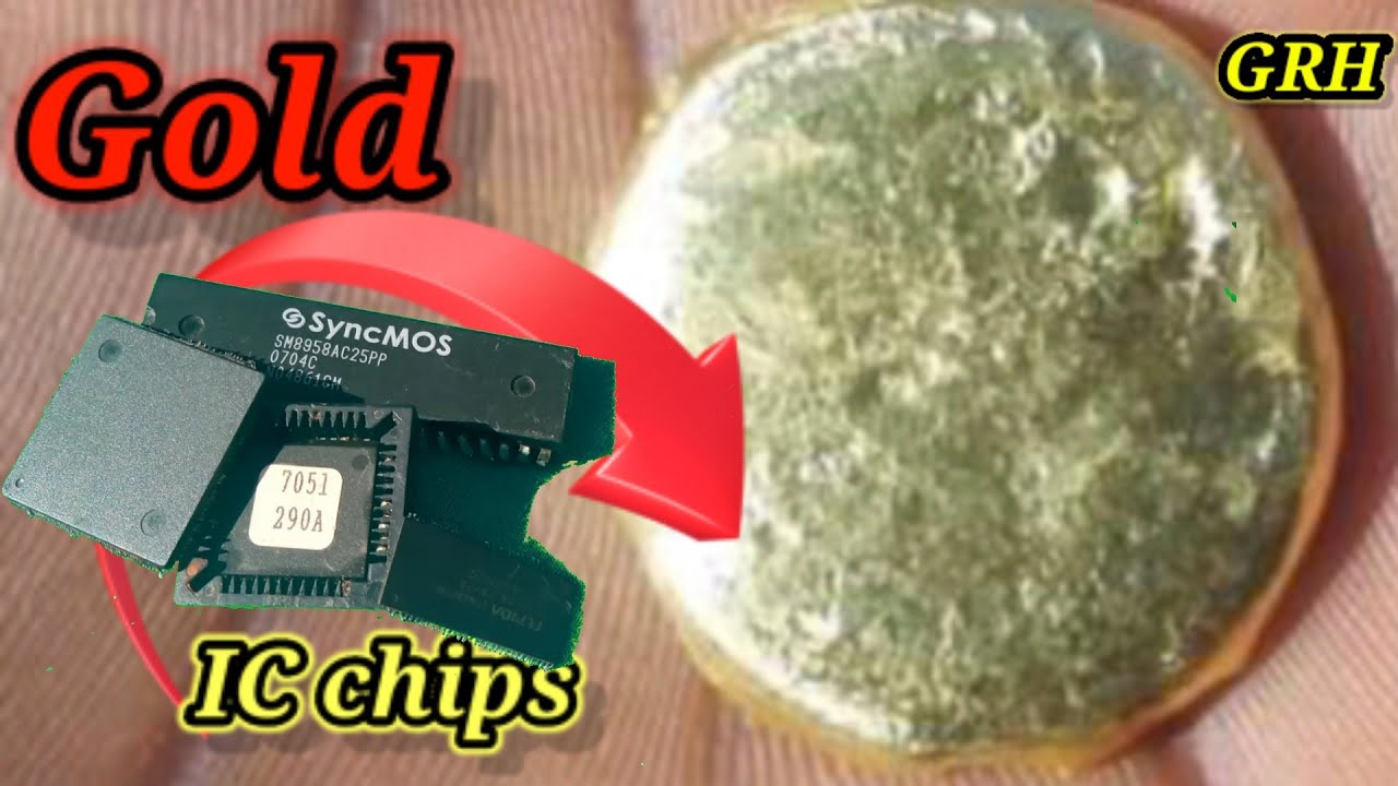 Gold recovery/how to recover gold from IC chips great method/ - YouTube