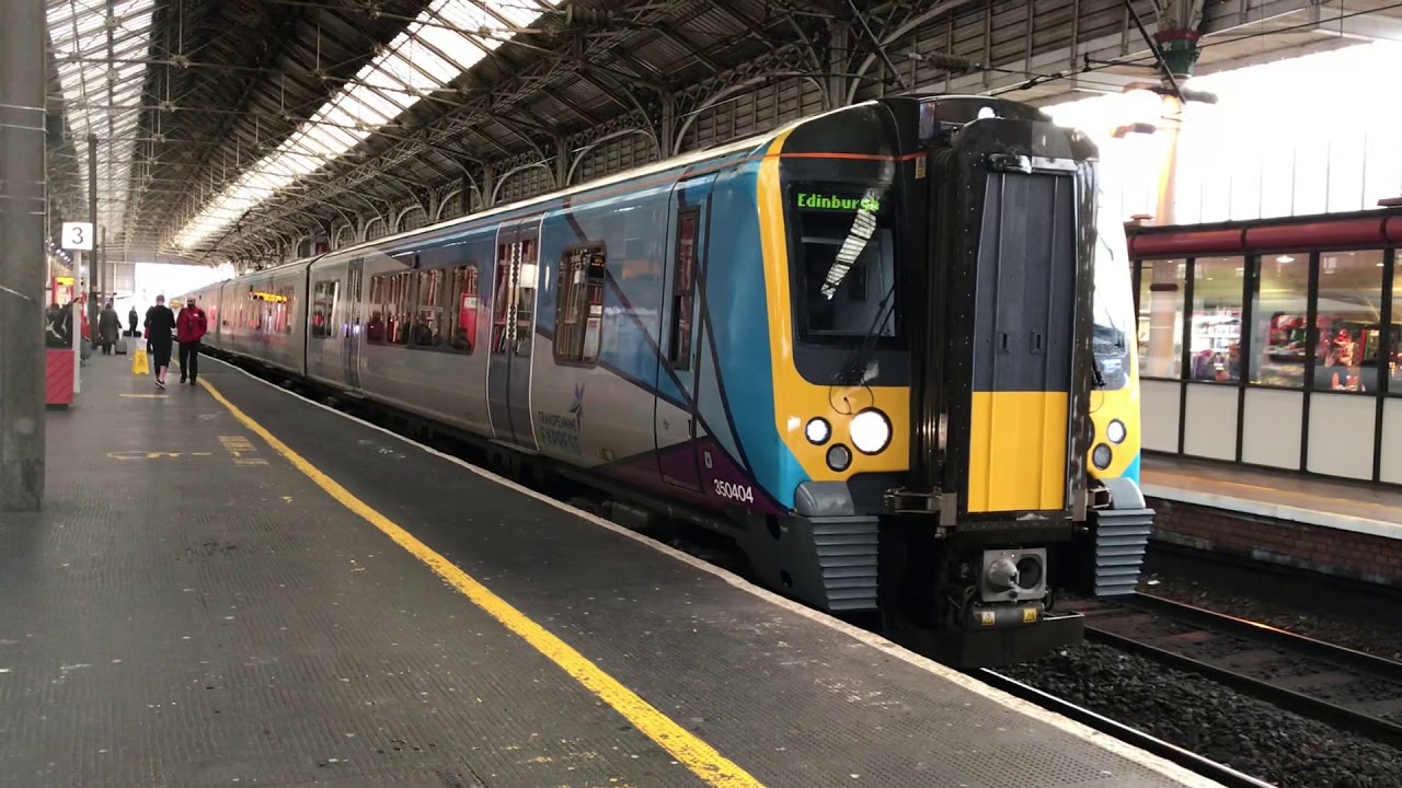 First TransPennine Express Class 350 (350404) Leaving Preston - YouTube