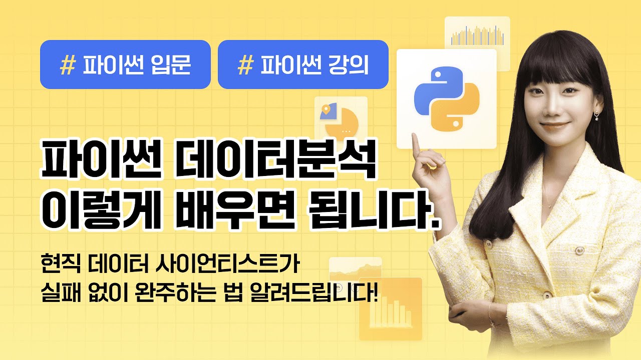 "파이썬 데이터분석", 제대로 입문하는 학습법 알려드립니다. - YouTube